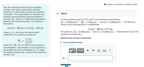 Solved A Review Constants Periodic Table Part A Very Few Chegg Com
