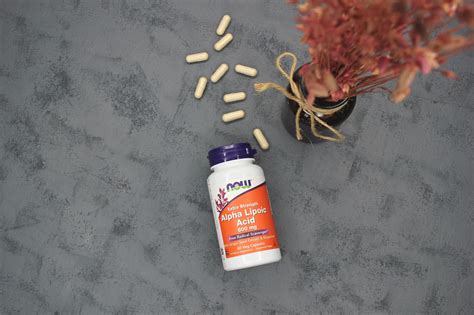 NOW Alpha Lipoic Acid Extra, Альфа-Липоевая Кислота Экстра 600 мг - 60 ...
