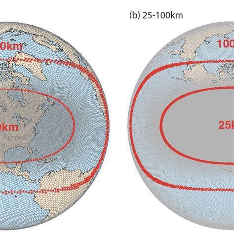 Variable Resolution Mesh For The Two Mpas Cam Simulations Used In This
