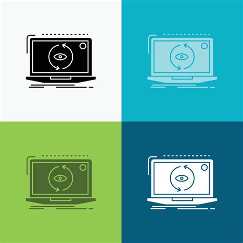 App Application New Software Update Icon Over Various Background Glyph Style Design