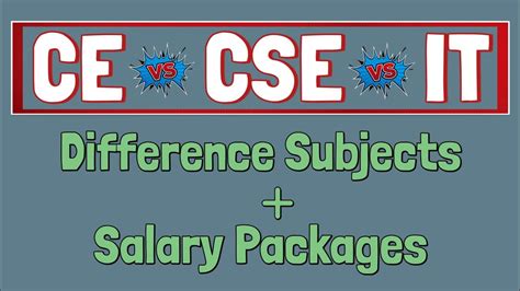 ce vs cse vs it perfect info youtube
