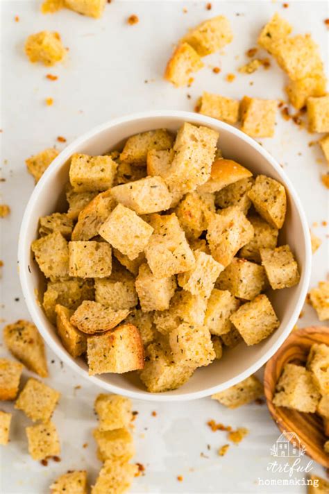 Homemade Sourdough Croutons Recipe Artful Homemaking