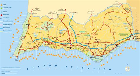 Printable Map Of Algarve Portugal