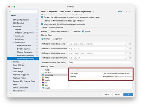 settings amplicode documentation