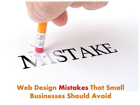 web design mistakes that small businesses should avoid web design