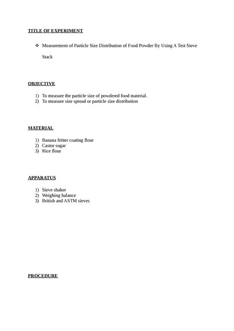 35758320 introduction to unit operation fst269 title of experiment