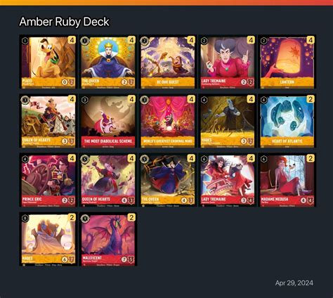Decks Lorcana Deck Disney Lorcana