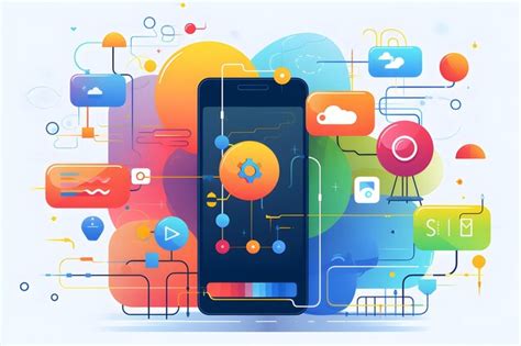 Premium Photo Artistically Illustrated Dynamics Of Mobile App