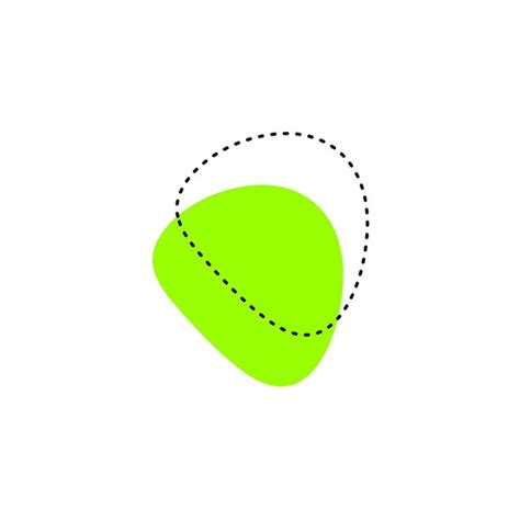 Premium Vector Set Of Green Blobs With Dotted Lines Sketch