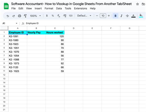 How To VLOOKUP In Google Sheets From Another Tab Sheet