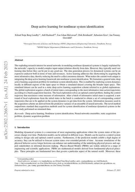 pdf deep active learning for nonlinear system identification