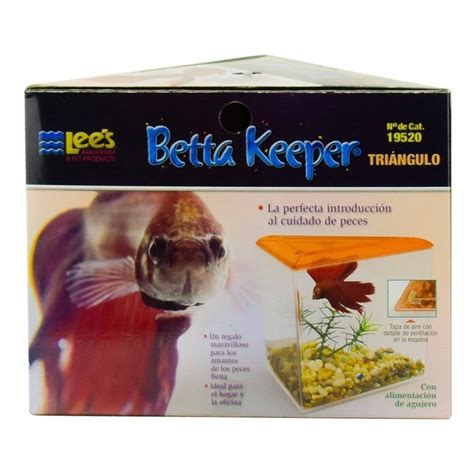 Betera Triangular Tapa Chica Para Peces Betta Transportadora