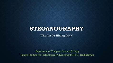 Image Steganography And Cryptography Ppt