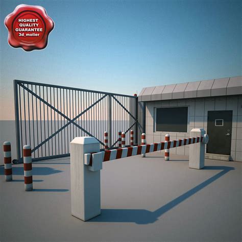 Guard Post Gate Free 3d Model Obj Mb Tga Free3d