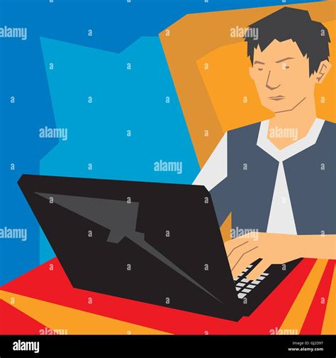 Serious Typing Stock Vector Images Alamy