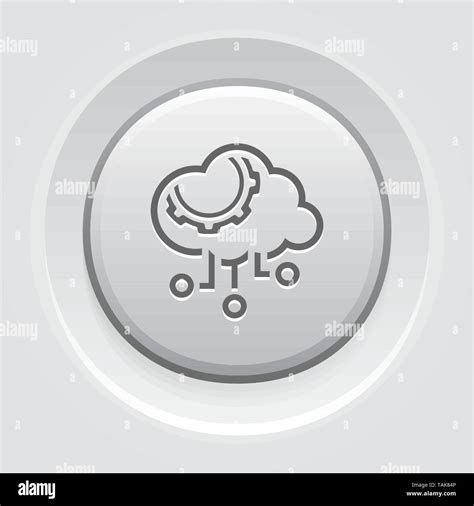 Simple Cloud Processing Vector Button Icon With Gear Symbol Stock Vector Image And Art Alamy