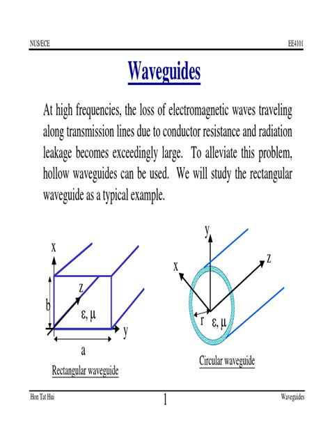 lecture notes waveguides pdf waveguide waves