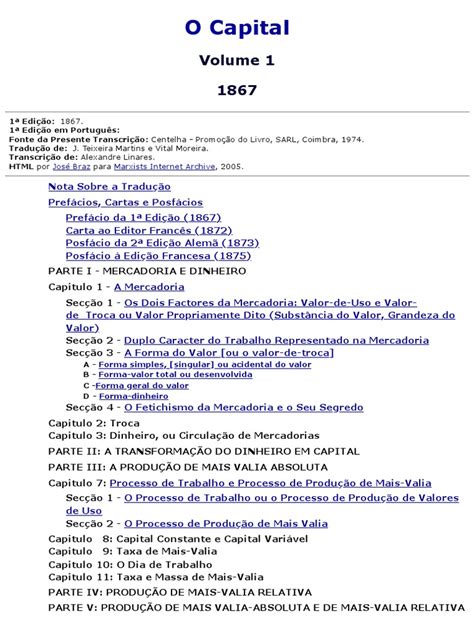 Karl Marx O Capital Volume 1 Pdf
