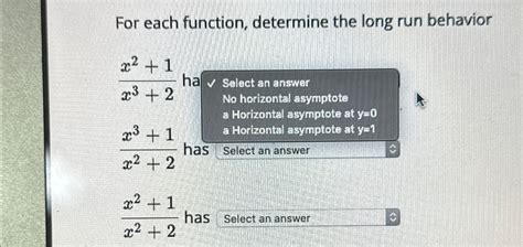 Solved For each function, determine the long run | Chegg.com