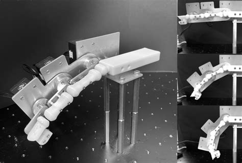 serial joint link system consisted of three revolute joints with resin