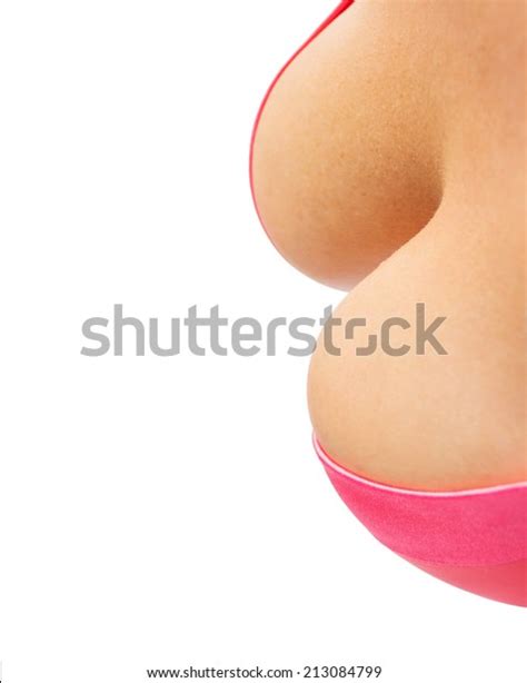 Big Beautiful Breasts Pink Bra Stock Photo Shutterstock