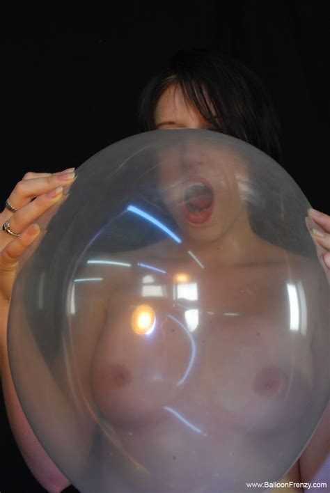 Innocent Brunette Babe Torrid Popping Huge Burstable Balloons