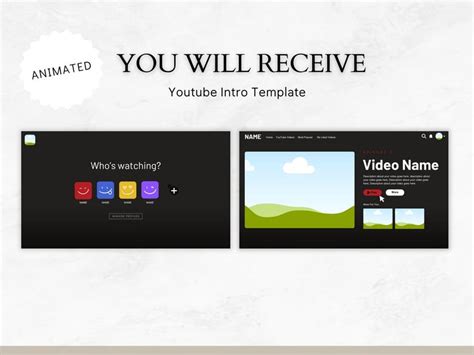 youtube intro custom youtube intro canva editable template unique creative youtube intro