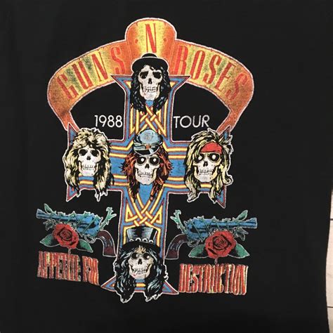 Vintage Guns N Roses 1988 Tour T Shirt Gem