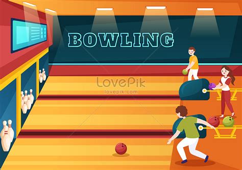 볼링 게임 일러스트 일러스트 무료 다운로드 Lovepik