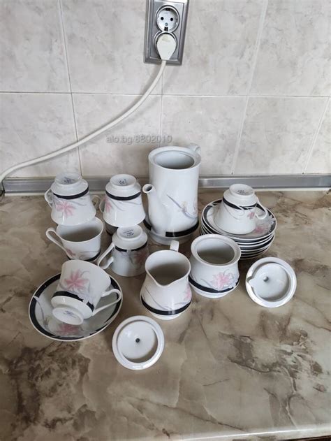 Порцеланов сервиз за чай Съдове Сервизи Прибори Тетевен Пълен сервиз за чай 19 части