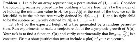 Problem 1 Let A Be An Array Representing A