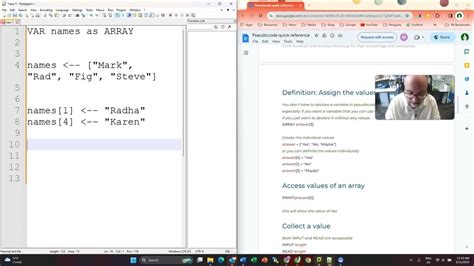 Array In Pseudocode Youtube