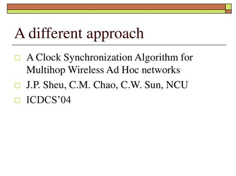 Time Synchronization In Based Manets Ppt Download