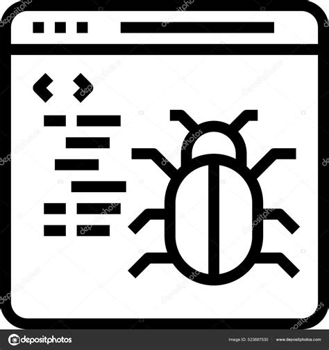 bug coding development icon outline style stock vector by ©iconfinder