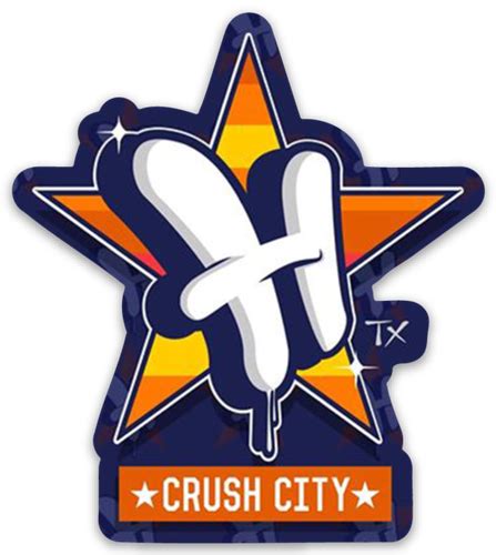 Houston Astros H Logo Star Background Crush City And Graffiti Scene Die
