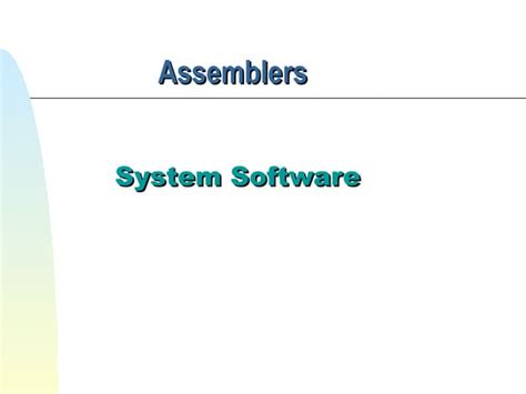 Assembler Ppt Programming Languages Computing