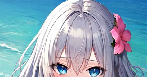 オリジナル 銀髪巨乳 白ビキニ Himaniaのイラスト Pixiv