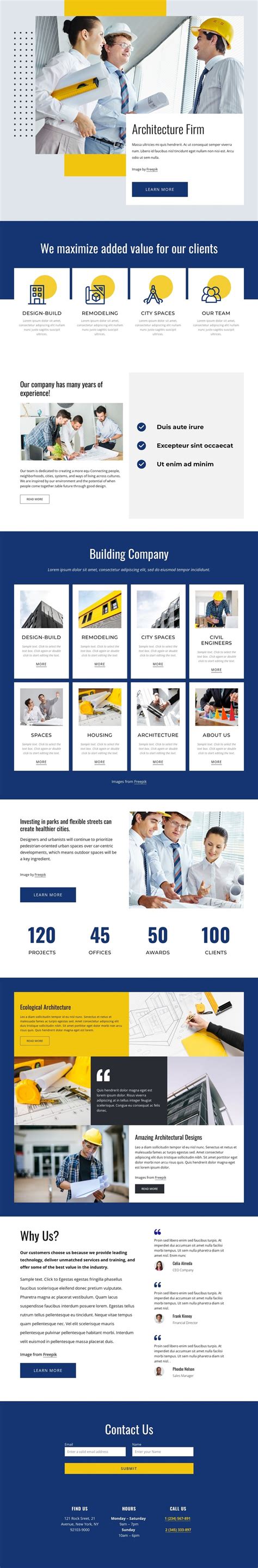 architecture design and technology css template by nicepage