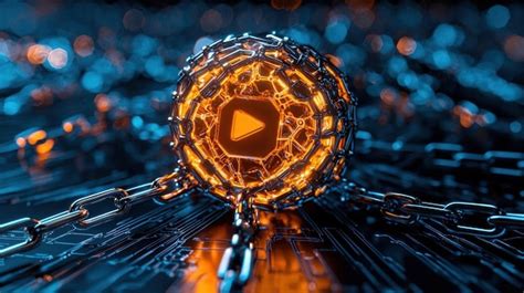 A Minimalist Abstract Design Showing Digital Chains Linking Social