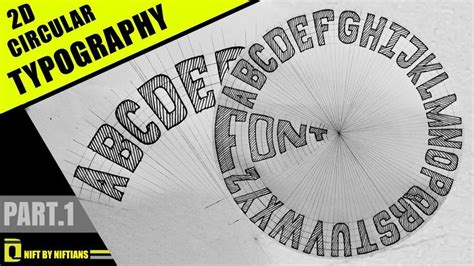 2d Circular Typography A To Z Part1 Dezine Quest In 2022