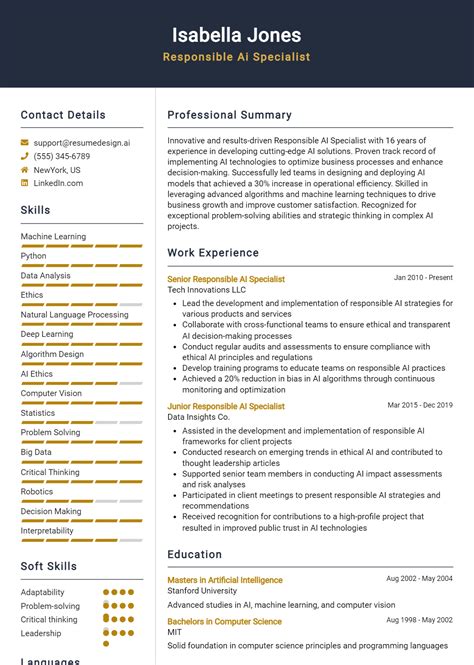 23 Explainable Ai Specialist Resume Examples And Templates For 2025