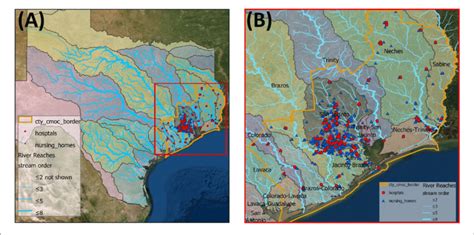 the wrf hydro modeling domain within the texas gulf region a