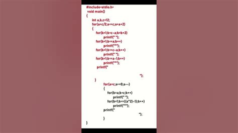 Heart Pattern In C Cprogramming Coding Technical Shorts Short Trending Viral Trend