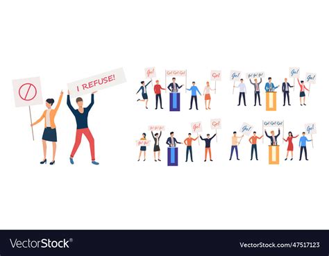 Election Campaign Set Royalty Free Vector Image