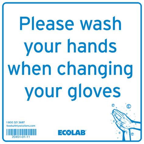 Ecolab Hand Washing Signs