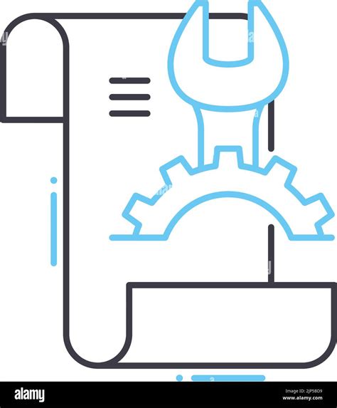 Data Parameters Line Icon Outline Symbol Vector Illustration Concept