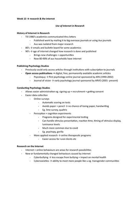 Week 13 Lecture Notes Week 13 Sem 2 2022 Week 13 → Research And The