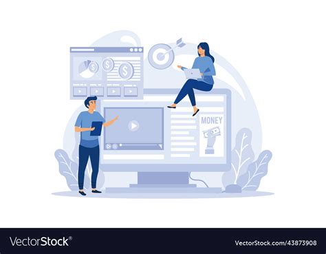 Contextual Advertising And Targeting Concept Vector Image