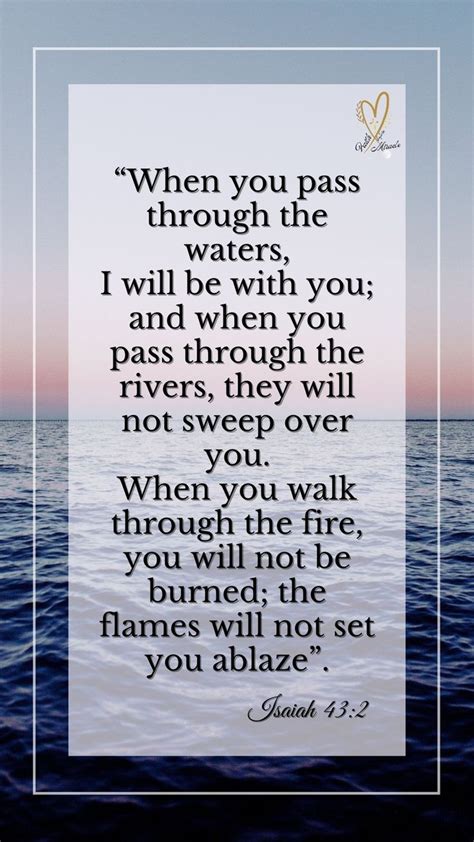 🌊when You Pass Through The Waters Bible Verses About Strength