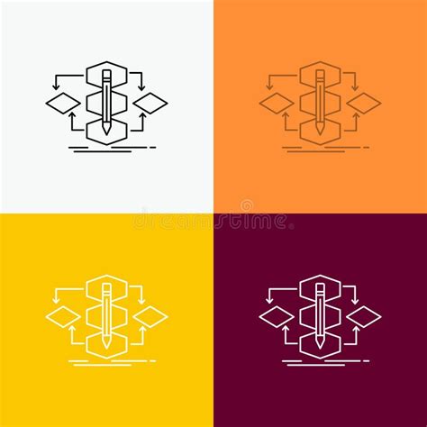 Algorithm Design Method Model Process Icon Over Various Background